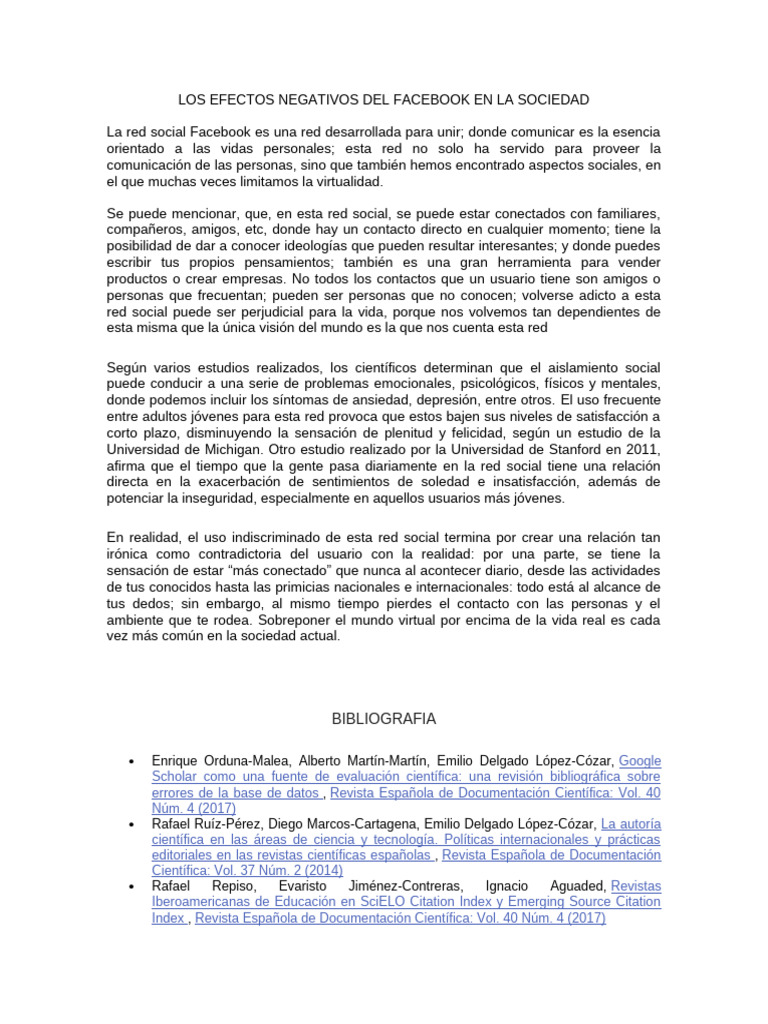 Las Red Social Facebook | PDF | Facebook | Soledad