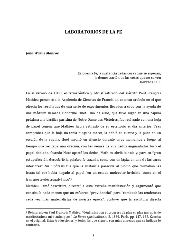 1-2 John Warne Monroe - Laboratorios de La Fe | PDF | Empirismo | Conocimiento