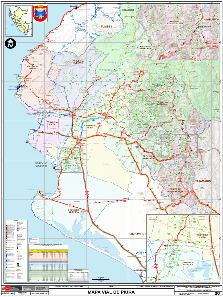 Mapa vial detallado de Piura | PDF