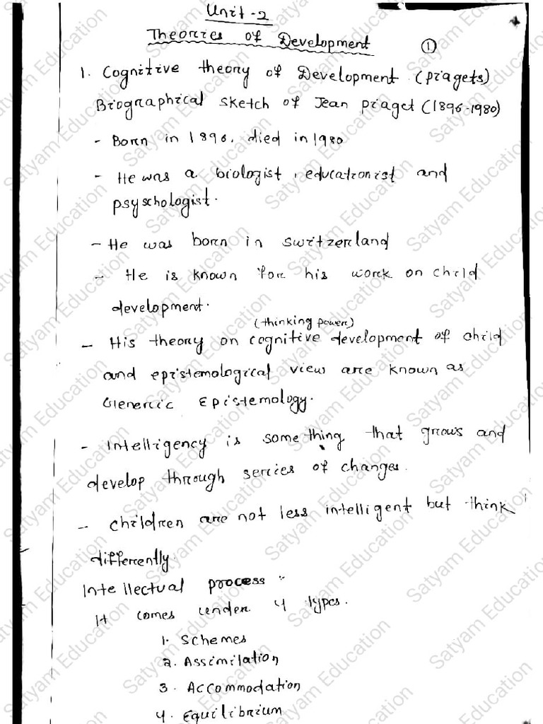 Child Dev. Note Unit 2 Satyam Education | PDF