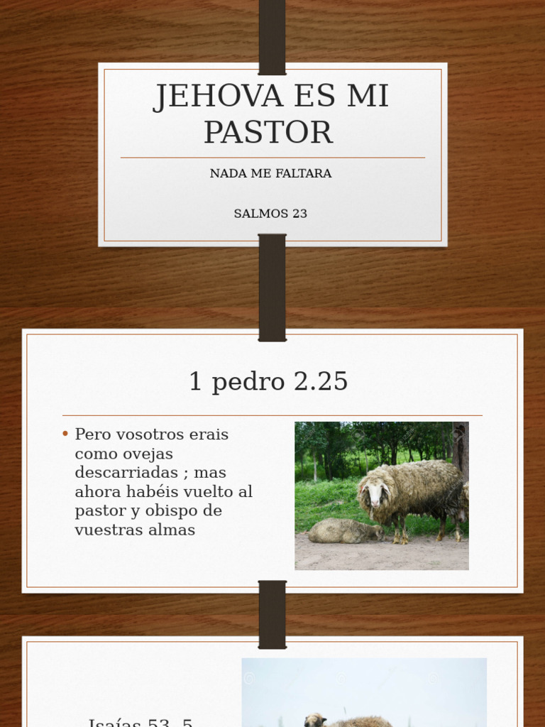 Jehová es mi Pastor: Salmo 23 | PDF