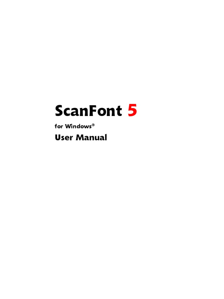 Scanfont: User Manual | PDF | Image Scanner | Image Editing