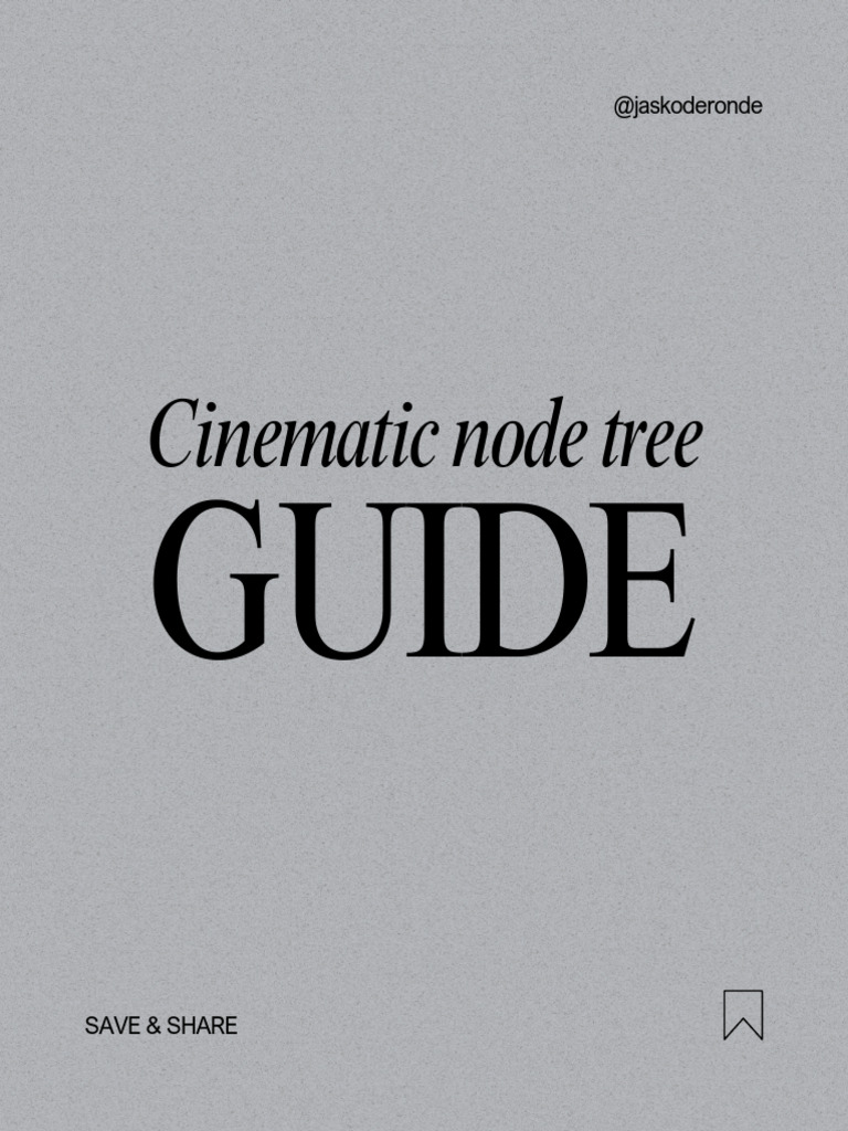 Jasko Cinematic Node Tree Guide | PDF | Color | Imaging