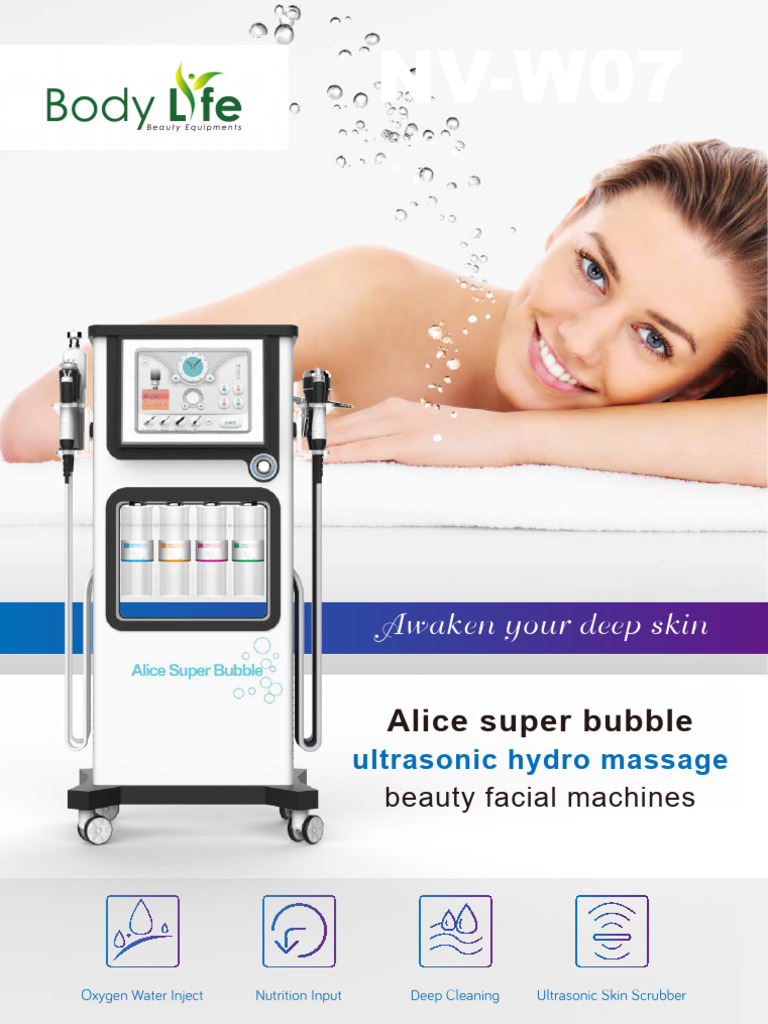 Alice Super Bubble Hydrafacial Machine | PDF | Skin | Wrinkle