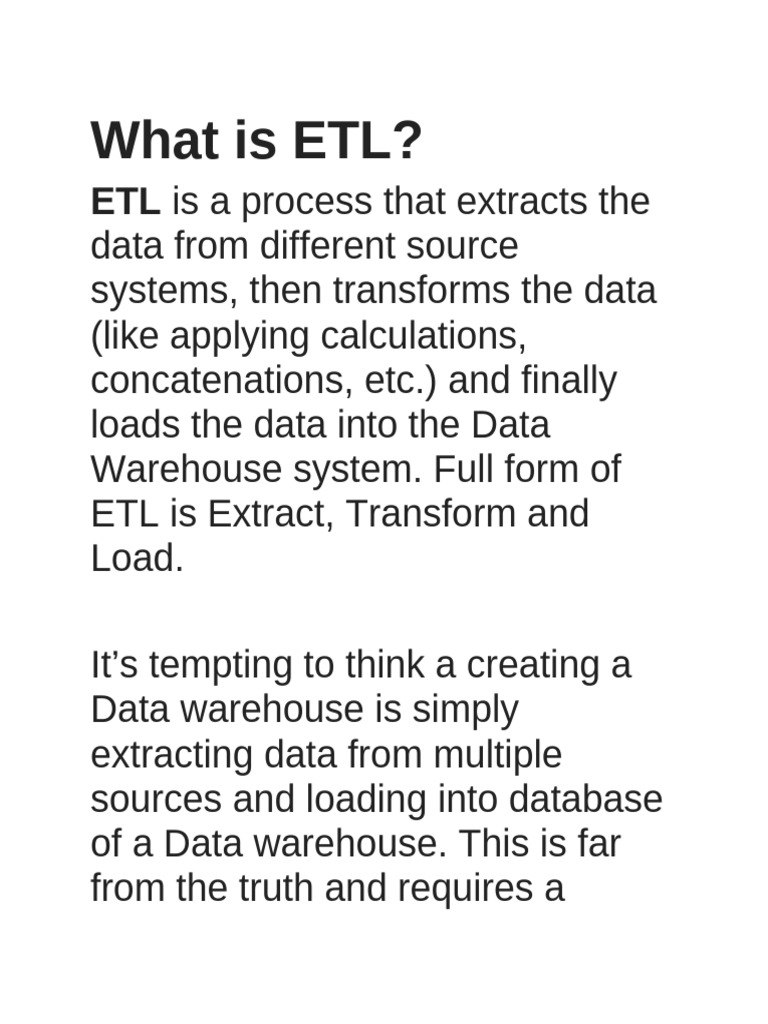 ETL Testing01 | PDF