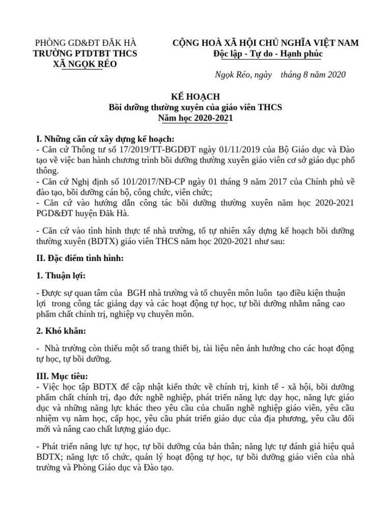 BDTX 2021 TỔ TN | PDF