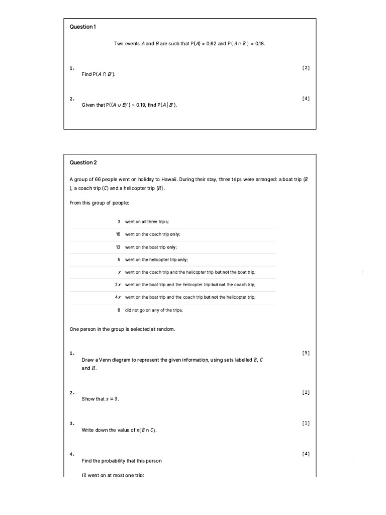 Venn Diagram - Exam Type Questions | PDF