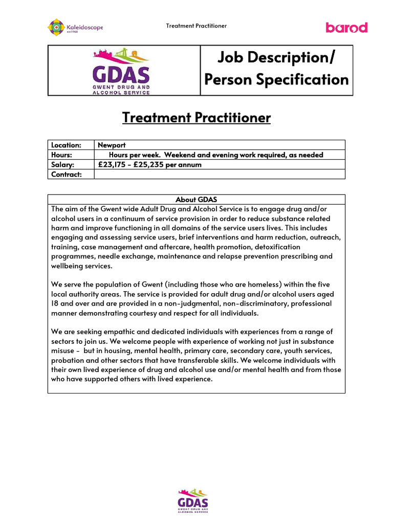 GDAS Treatment Practitioner (Newport) JD | PDF | Substance Abuse ...