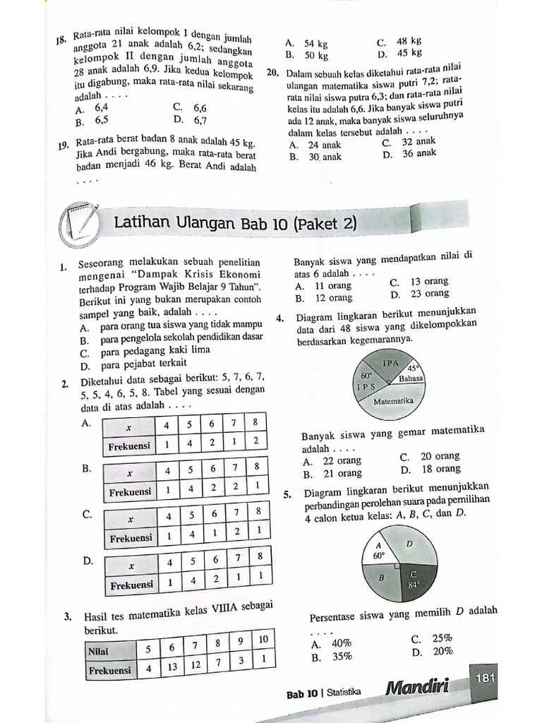Latihan Soal Kelas 8d | PDF