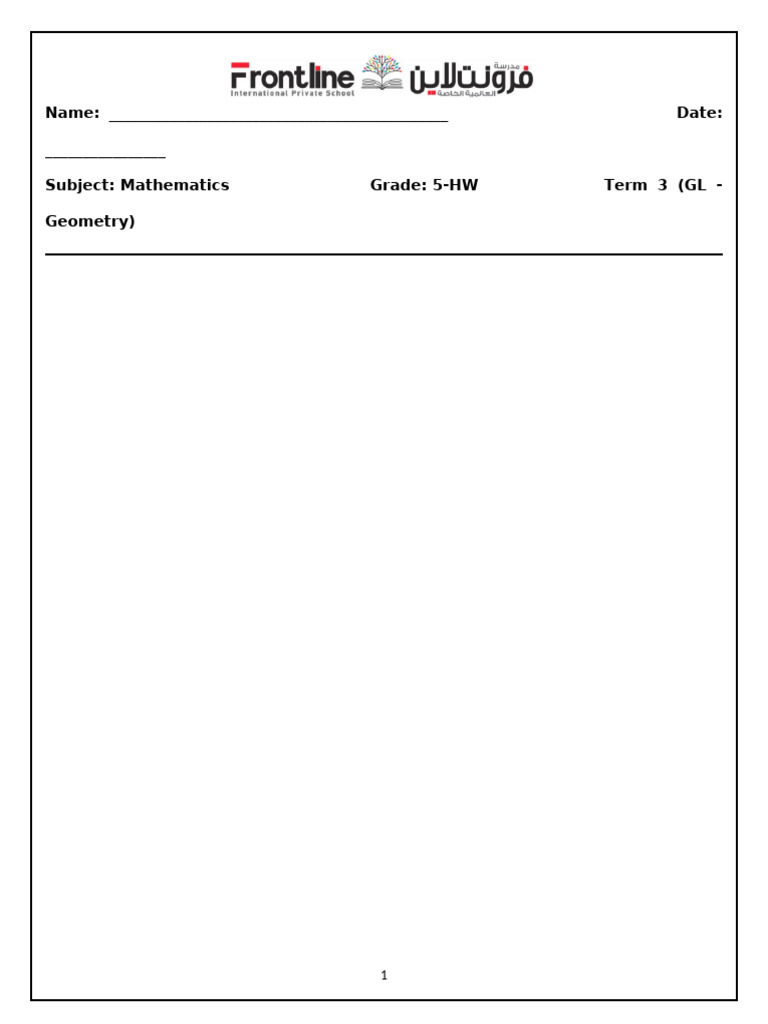 Grade 5 GL HW CGP (Geometry) | PDF