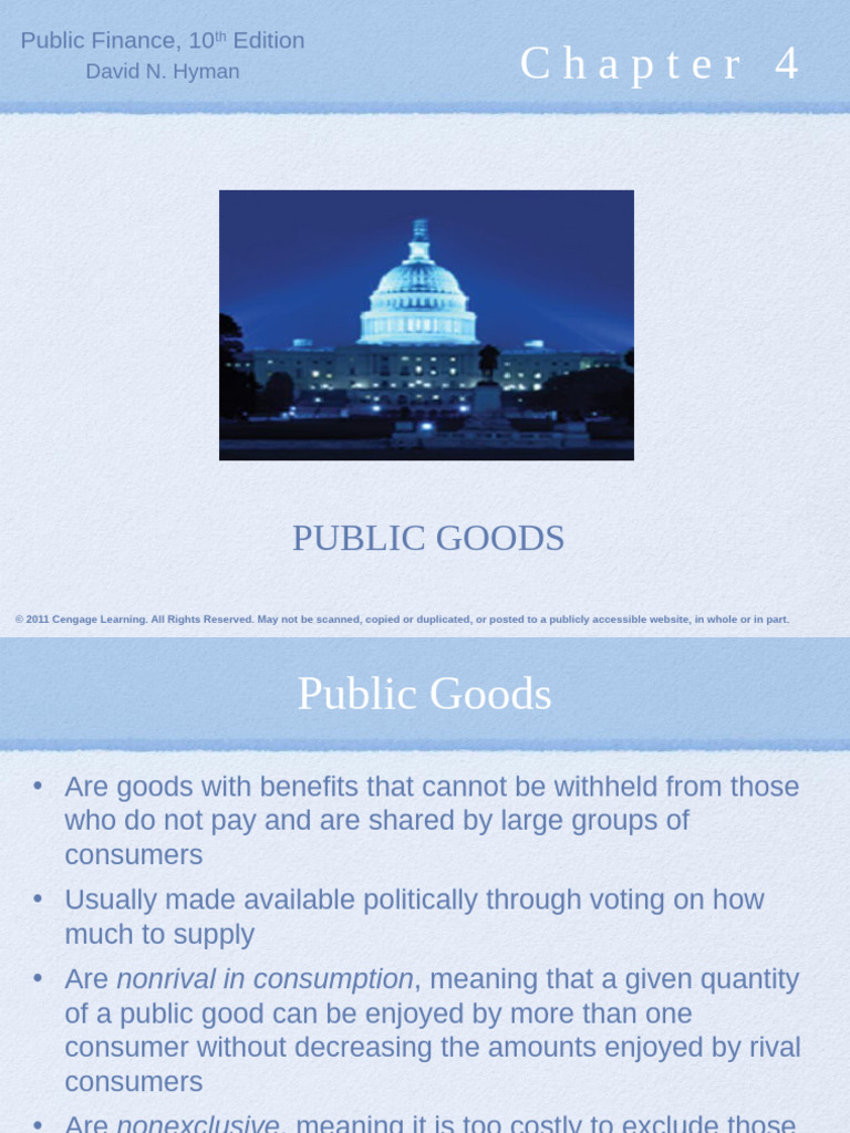 Chapter 4 Public Goods | PDF | Goods | Demand