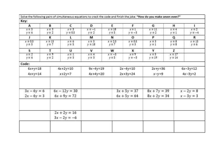 Solve Simultaneous Equations for Code | PDF
