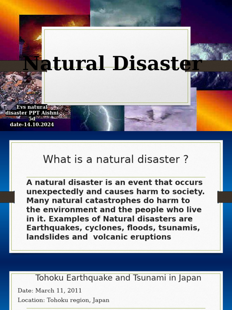 Evs Natural Disaster PPT Aishni 5d | PDF