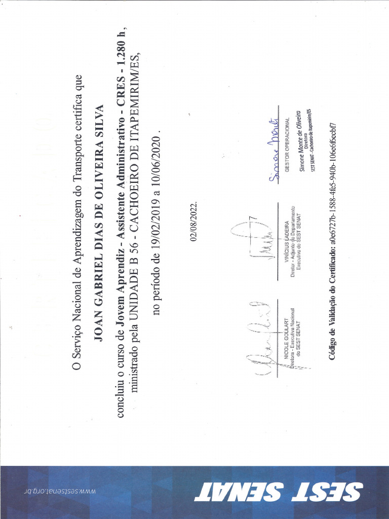 Certificado Joan Gabriel | PDF