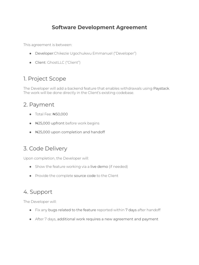 Software Development Agreement | PDF