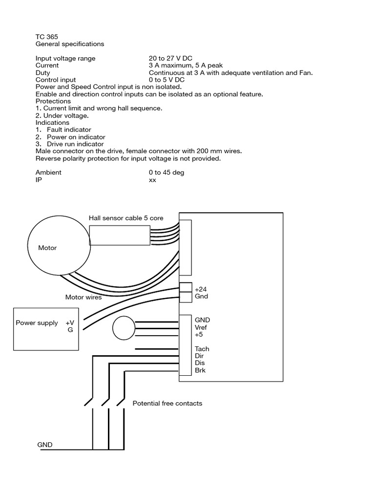 TC 365 Specifications and Connections | PDF