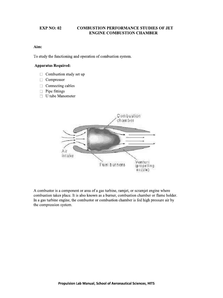Expt.1 - Combustion Perfromance Study | PDF