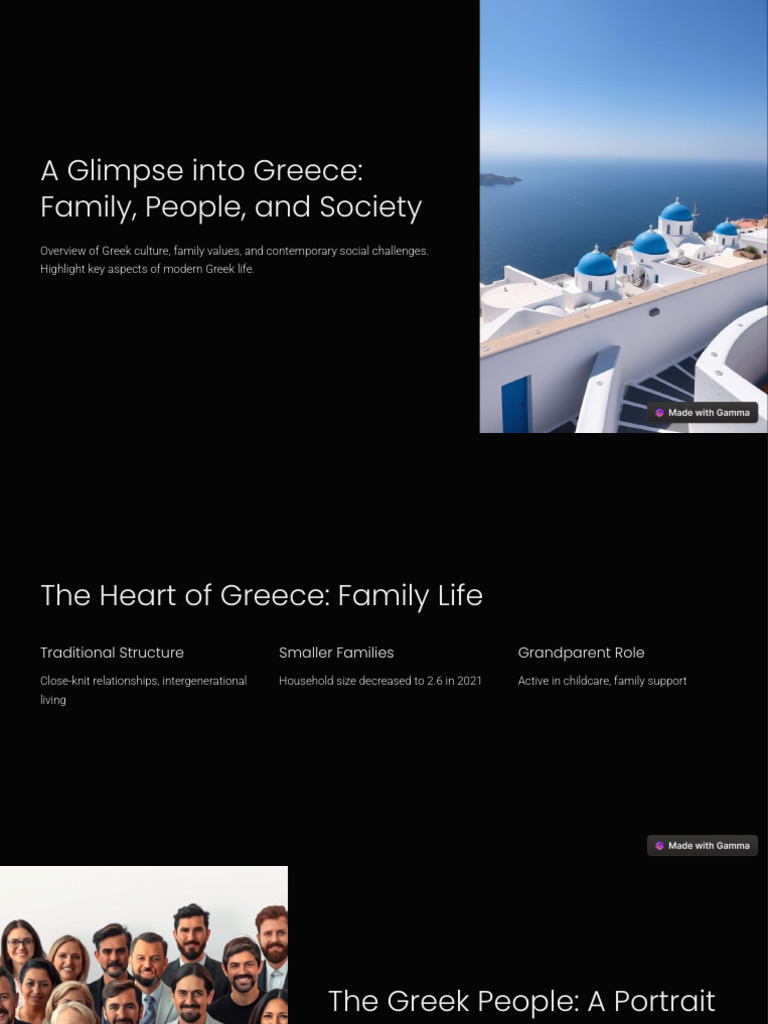 A Glimpse Into Greece Family People and Society | PDF