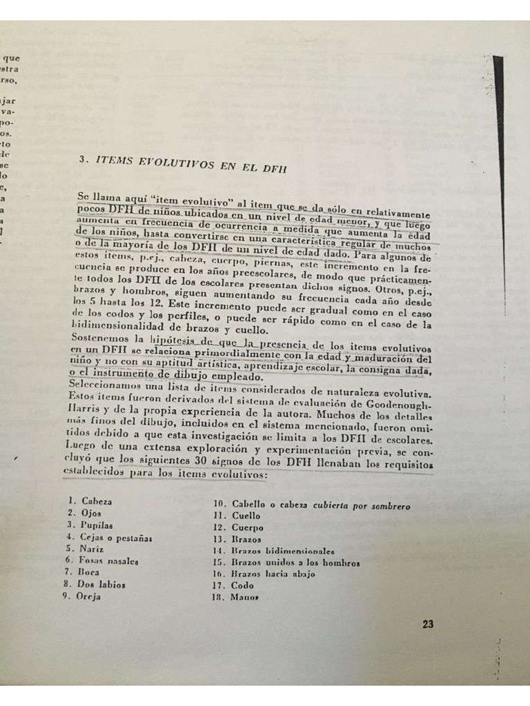 DFH evolutivos | PDF