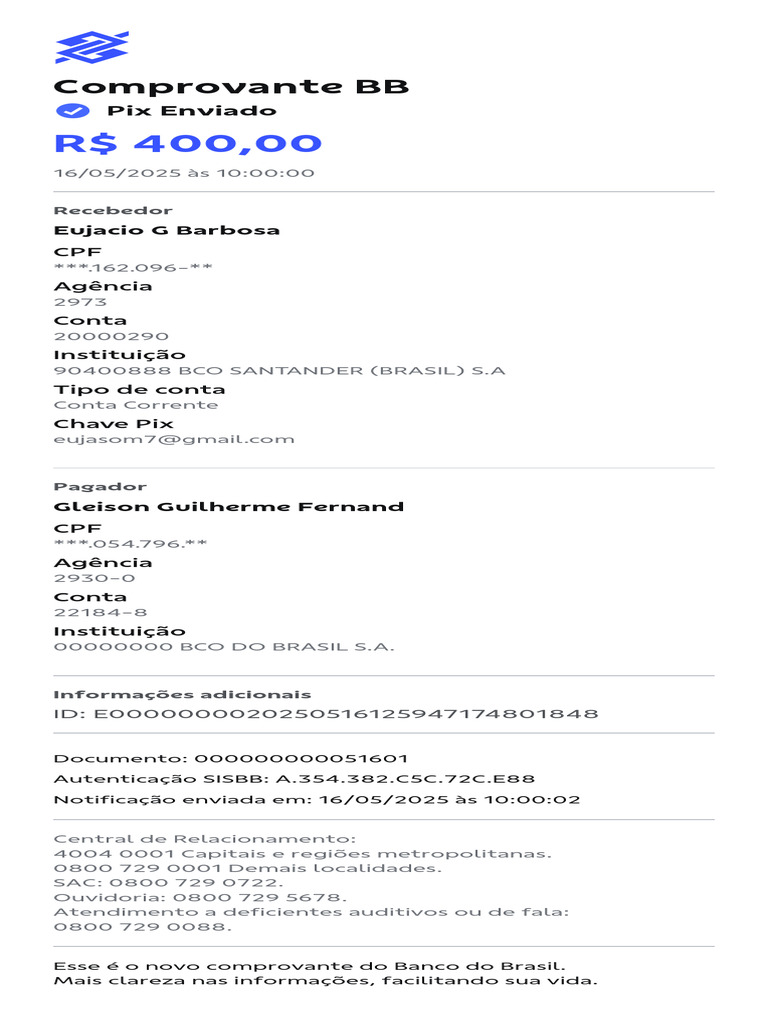 Comprovante 16-05-2025 100100 | PDF