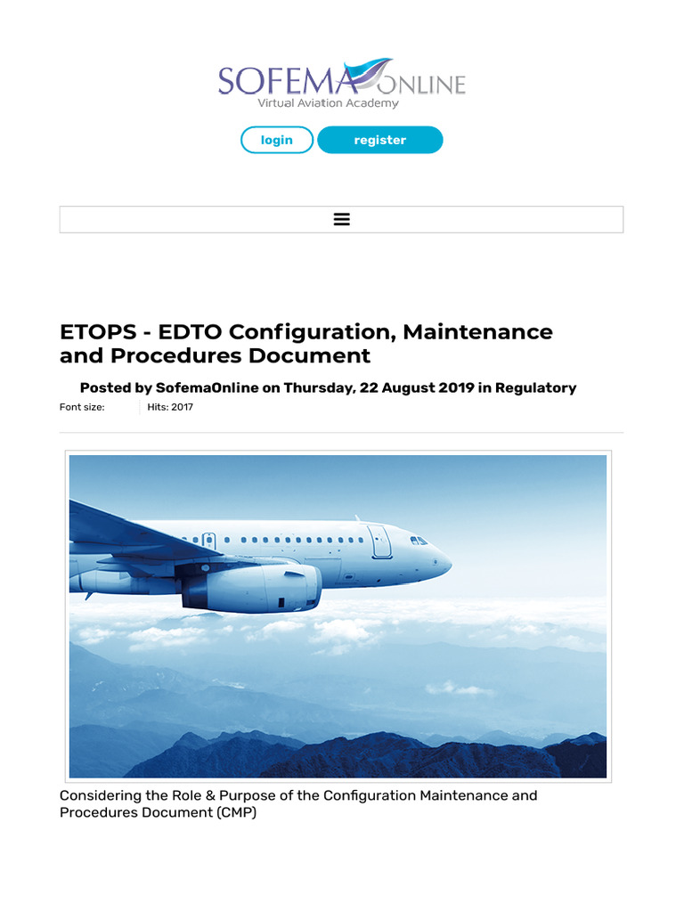 ETOPS - EDTO Configuration, Maintenance and Procedures Document - Blog ...