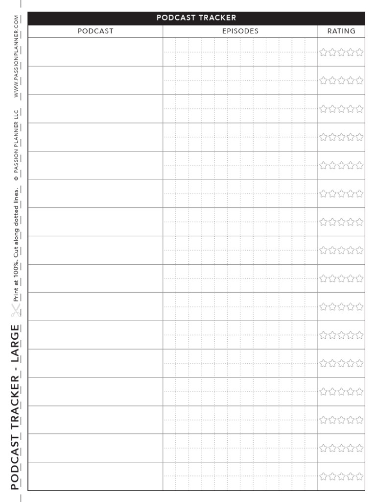 Podcast Tracker Large | PDF