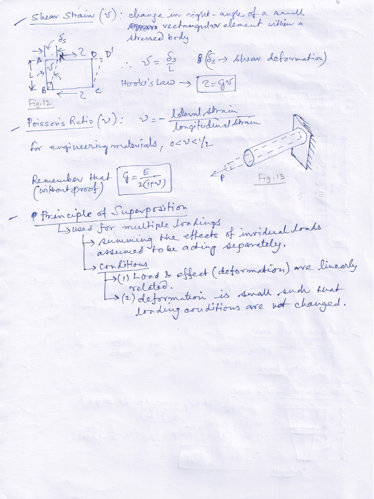 6 Chap1 Shear Strain+Poisson Ratio+Princ Superposition | PDF