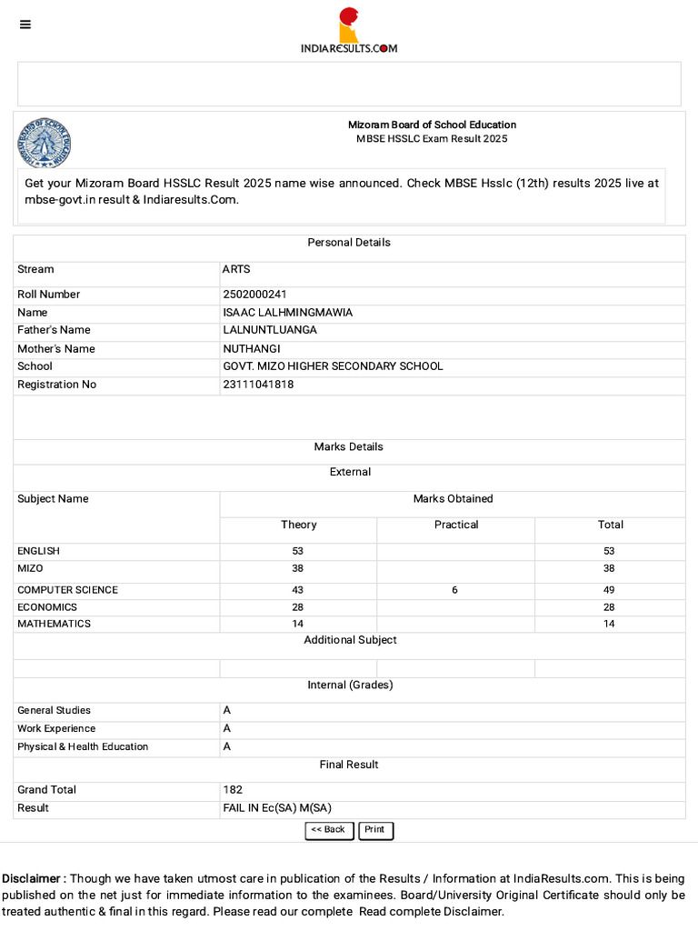 MBSE HSSLC Result 2025 Announcement | PDF | Qualifications | Science