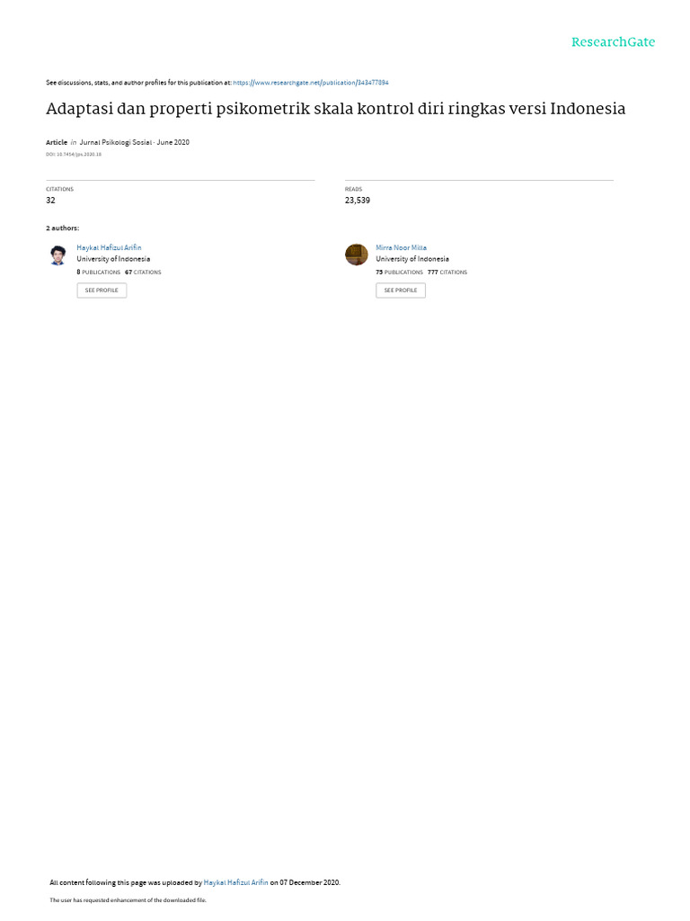 Jasp Kontrol Diri | PDF