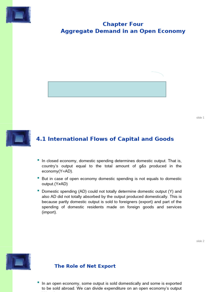 Chapter 4 Open Economyy | PDF | Balance Of Trade | Output (Economics)