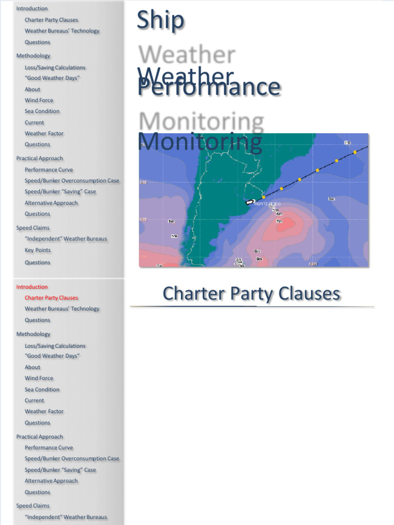 Ship Weather Performance Analysis Guide | PDF | Wound