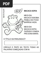 Parlenda Macaca Sofia PDF | PDF