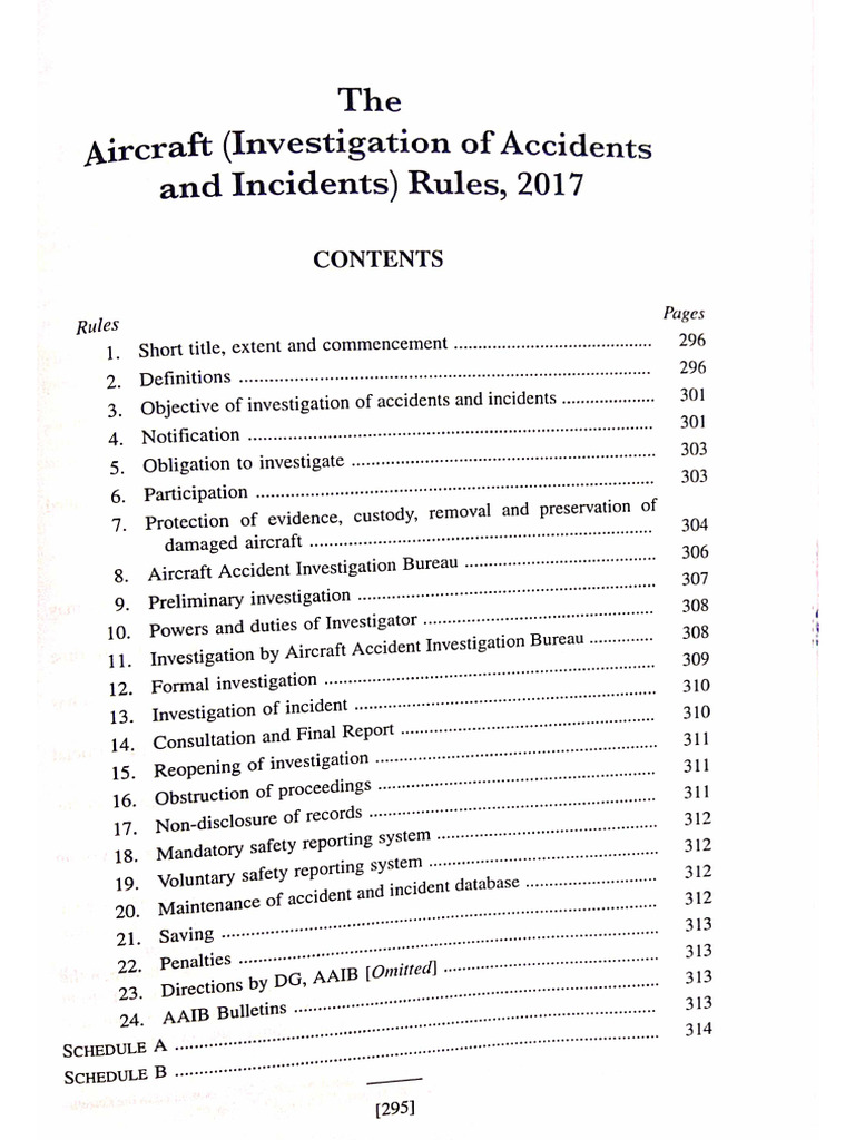 Aircraft Investigation of Accident and Incident Rules 2017 | PDF