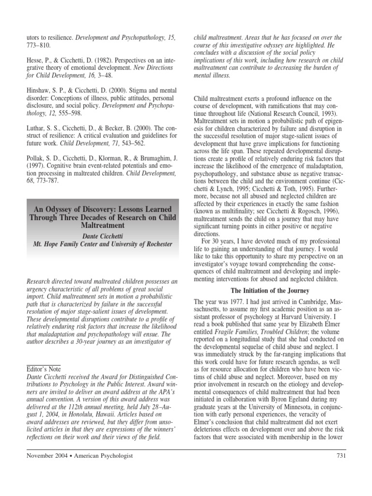 An Odyssey of Discovery: Lessons Learned Through Three Decades of ...