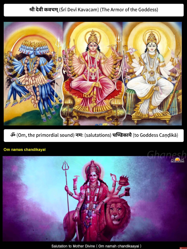 Devi Kavacam Visuals With Meaning | PDF