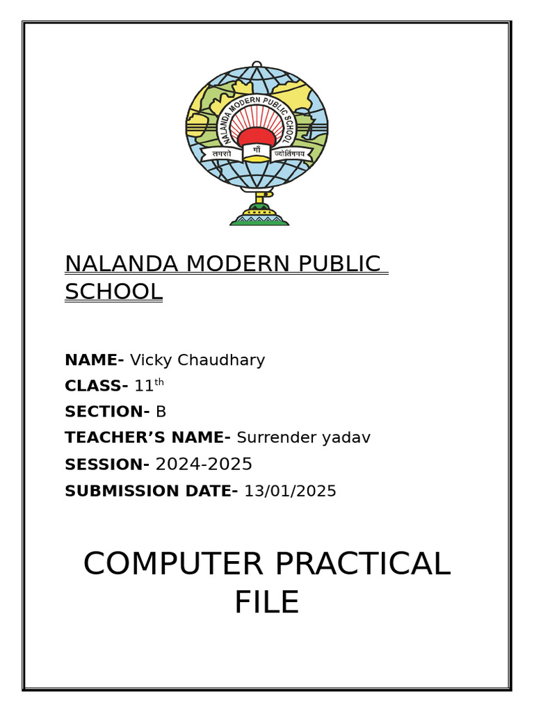 Nalanda Modern Public School | PDF | Linguistics