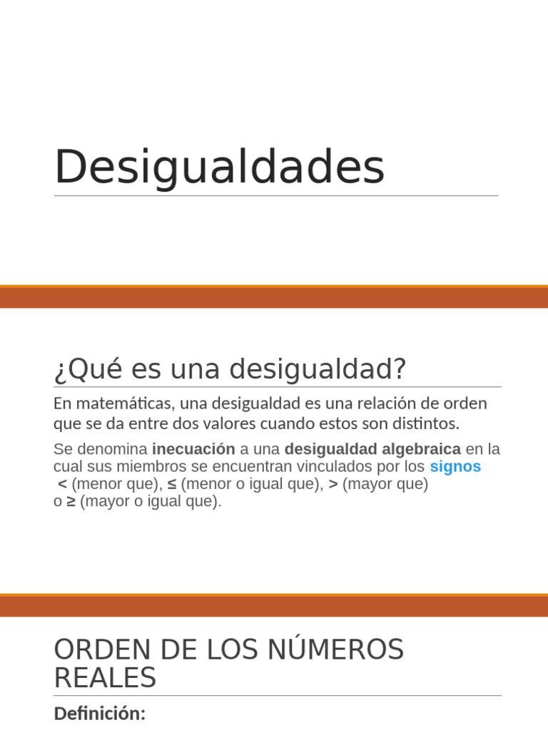 Guía de Desigualdades Matemáticas | PDF | Desigualdad (Matemáticas ...