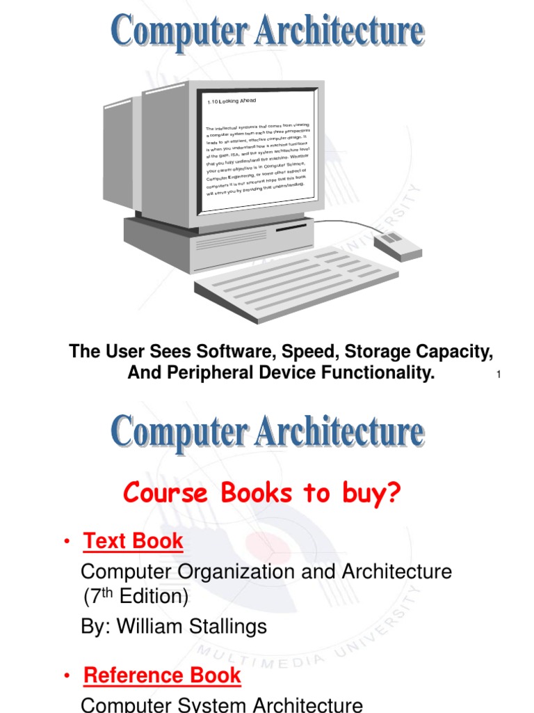 The User Sees Software, Speed, Storage Capacity, and Peripheral Device ...