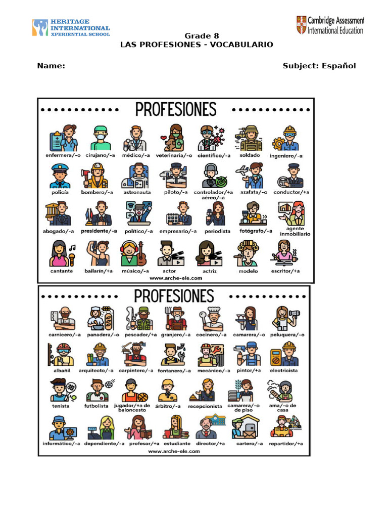 Las Profesiones | PDF