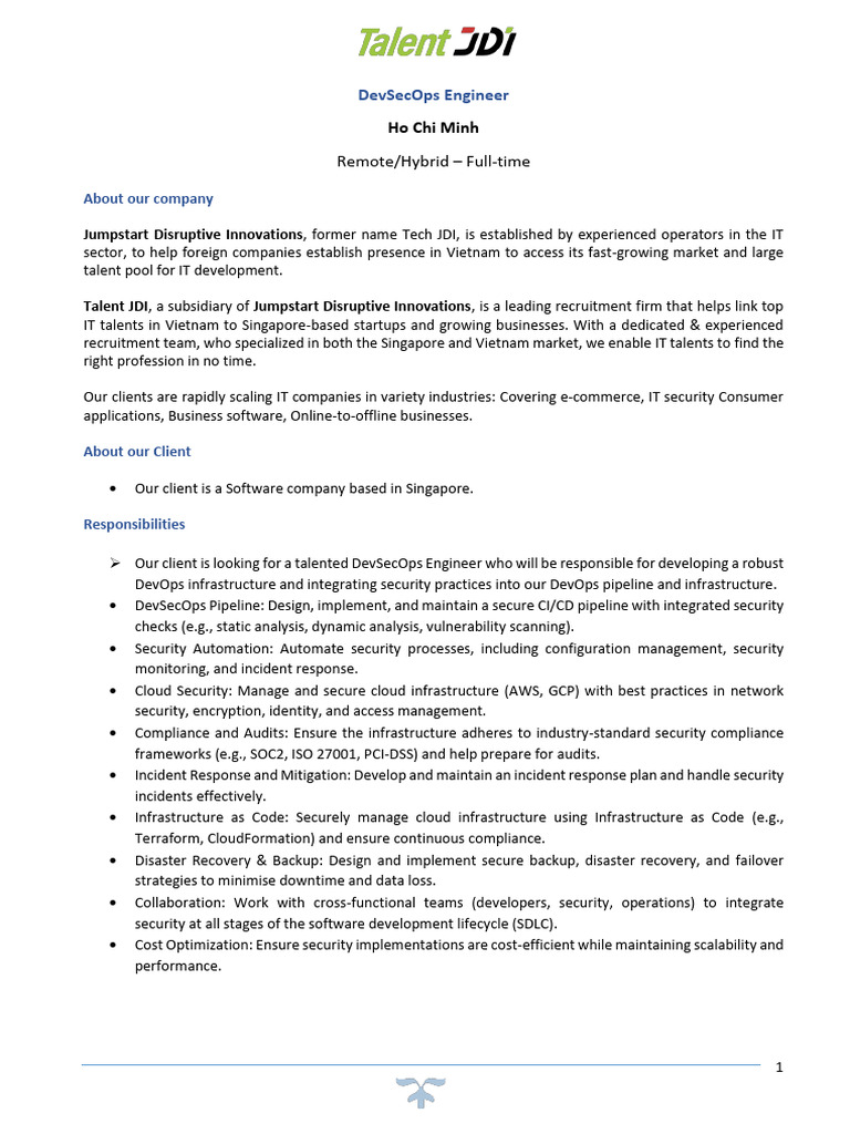 GWH 11 DevSecOps Engineer | PDF | Computer Security | Security