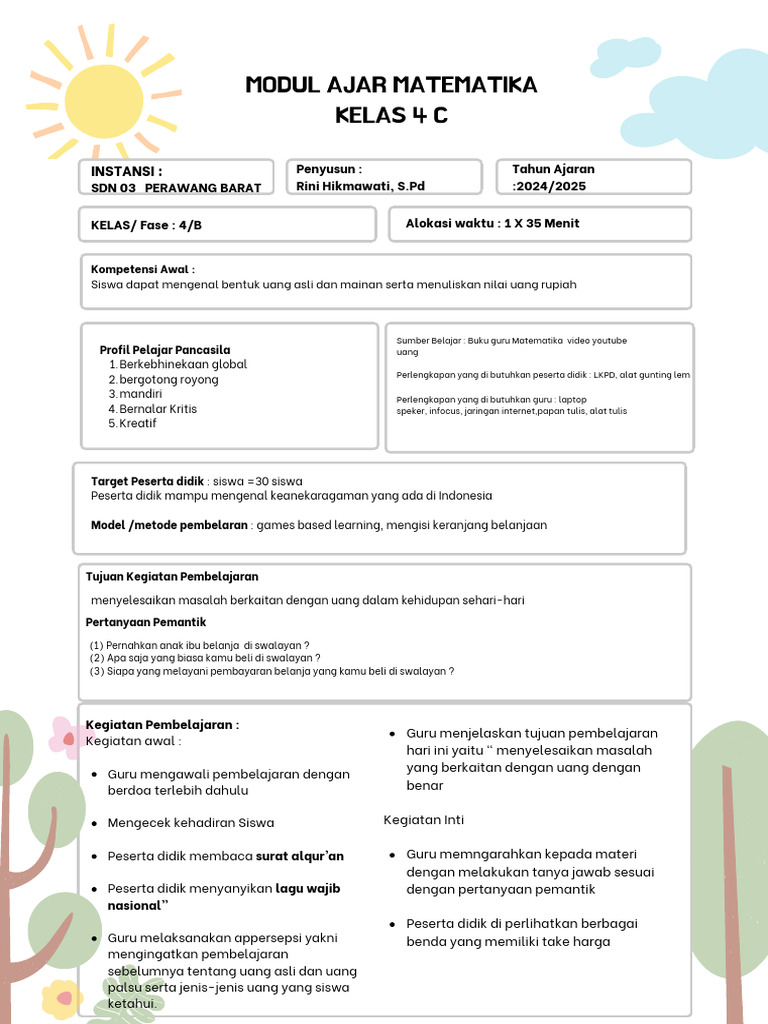 Modul MTK Kelas 4 | PDF