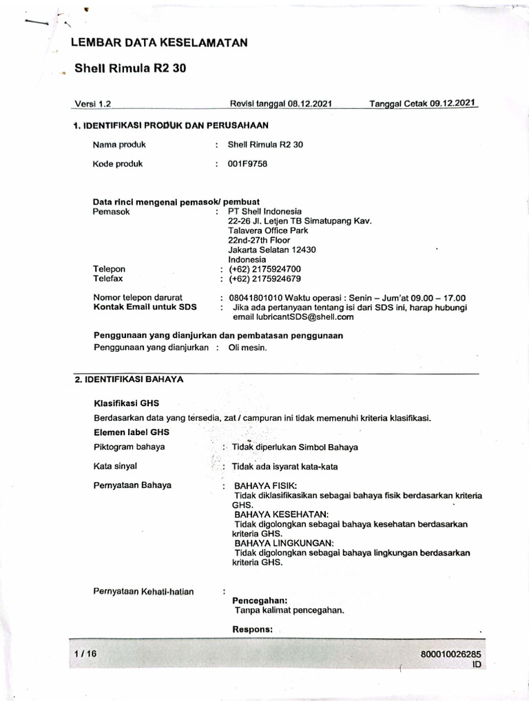 Lembar MSDS B3 | PDF