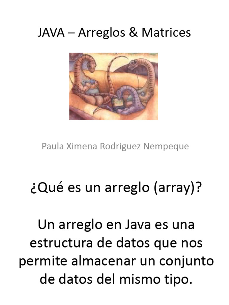 JAVA - Arreglos y Matrices | PDF | Matriz (Matemáticas) | Programación de computadoras