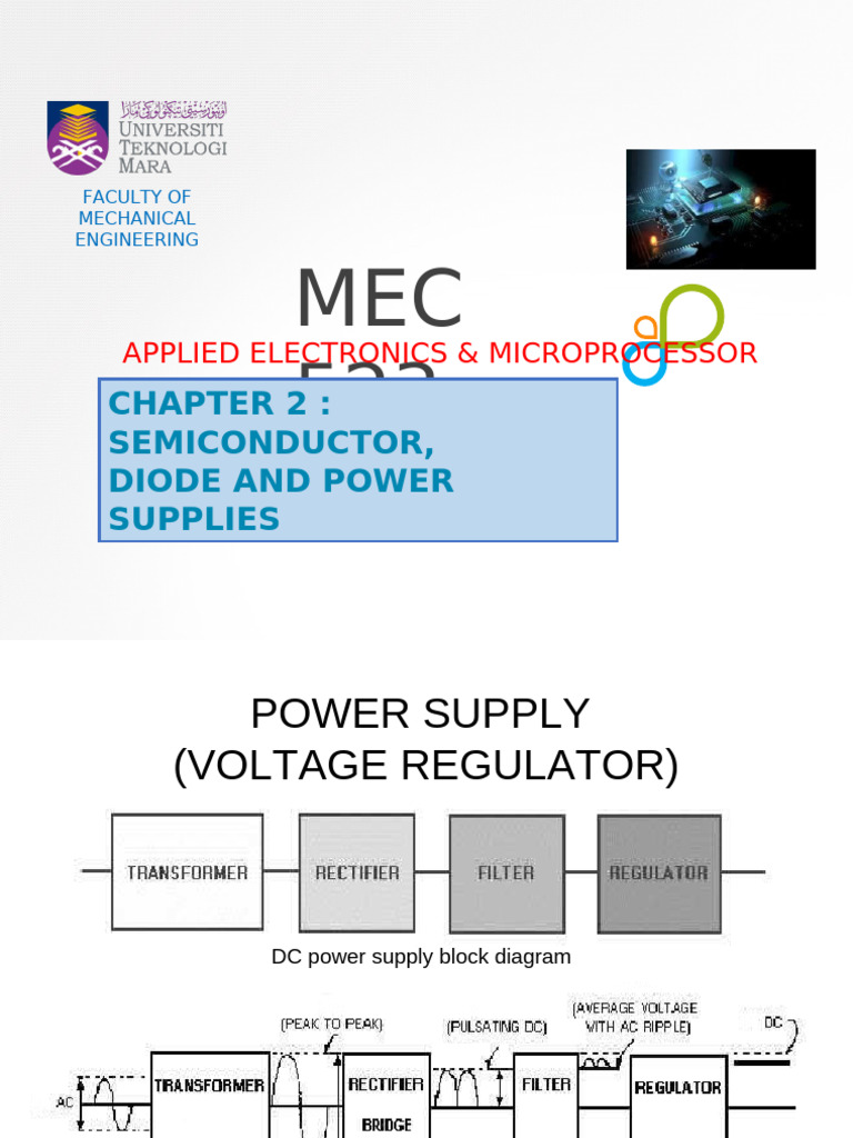 Chapter 2c Power Supply (Voltage Regulator) | PDF | Rectifier | Power ...