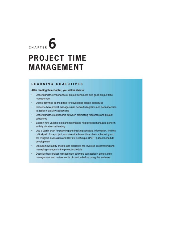 Project Time Management - ITPM | PDF