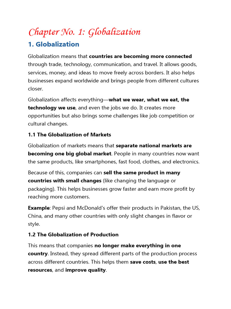 Globalization (Easy But Comprehensive) | PDF | Tariff | Exports