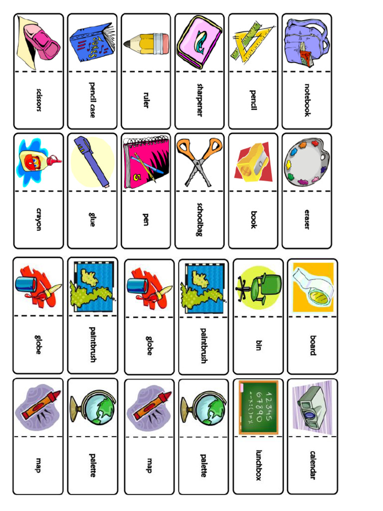 School Items DOMINO | PDF