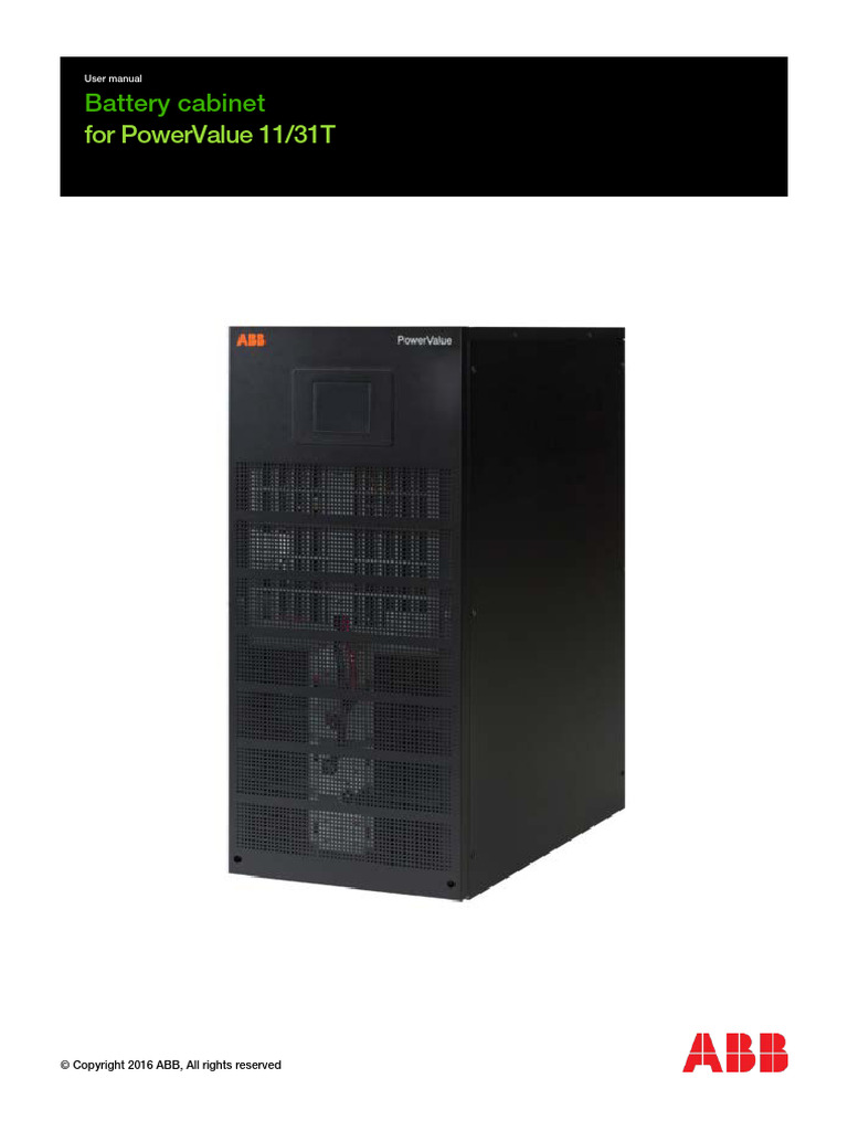 4NWP101805R0001 Opm Abb Pva11-31-T Bat Cab en Rev-B | PDF | Electrical ...