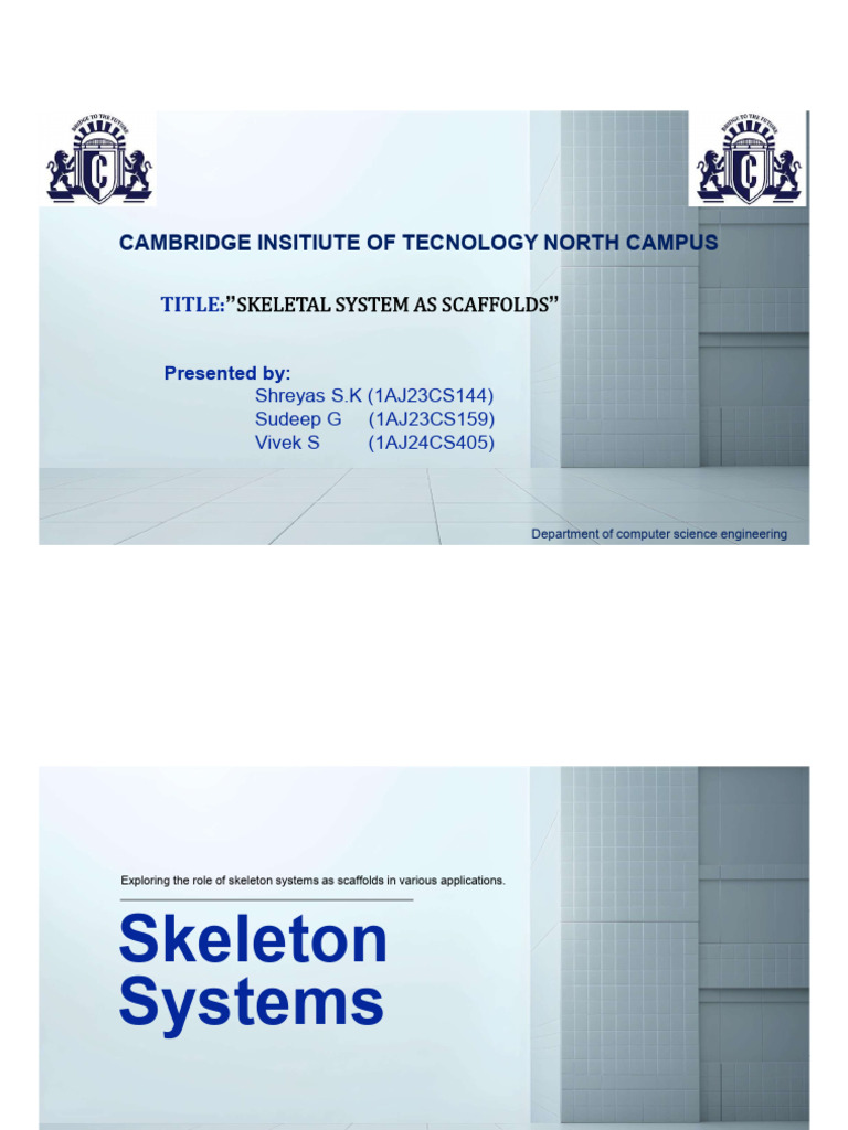 Skeleton Systems: Roles and Applications | PDF | Skeleton | Biology