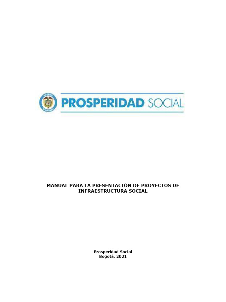 Manual de Proyectos de Infraestructura Social | PDF | Invalidez ...